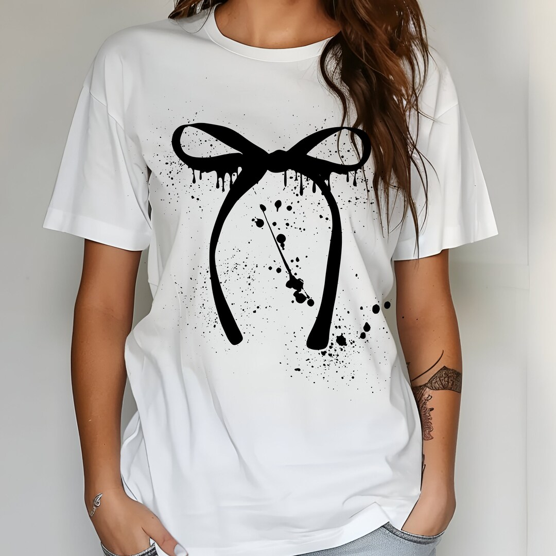 Coquette Aesthetic Top, Dark Coquette Bow T-shirt, American Apparel T ...