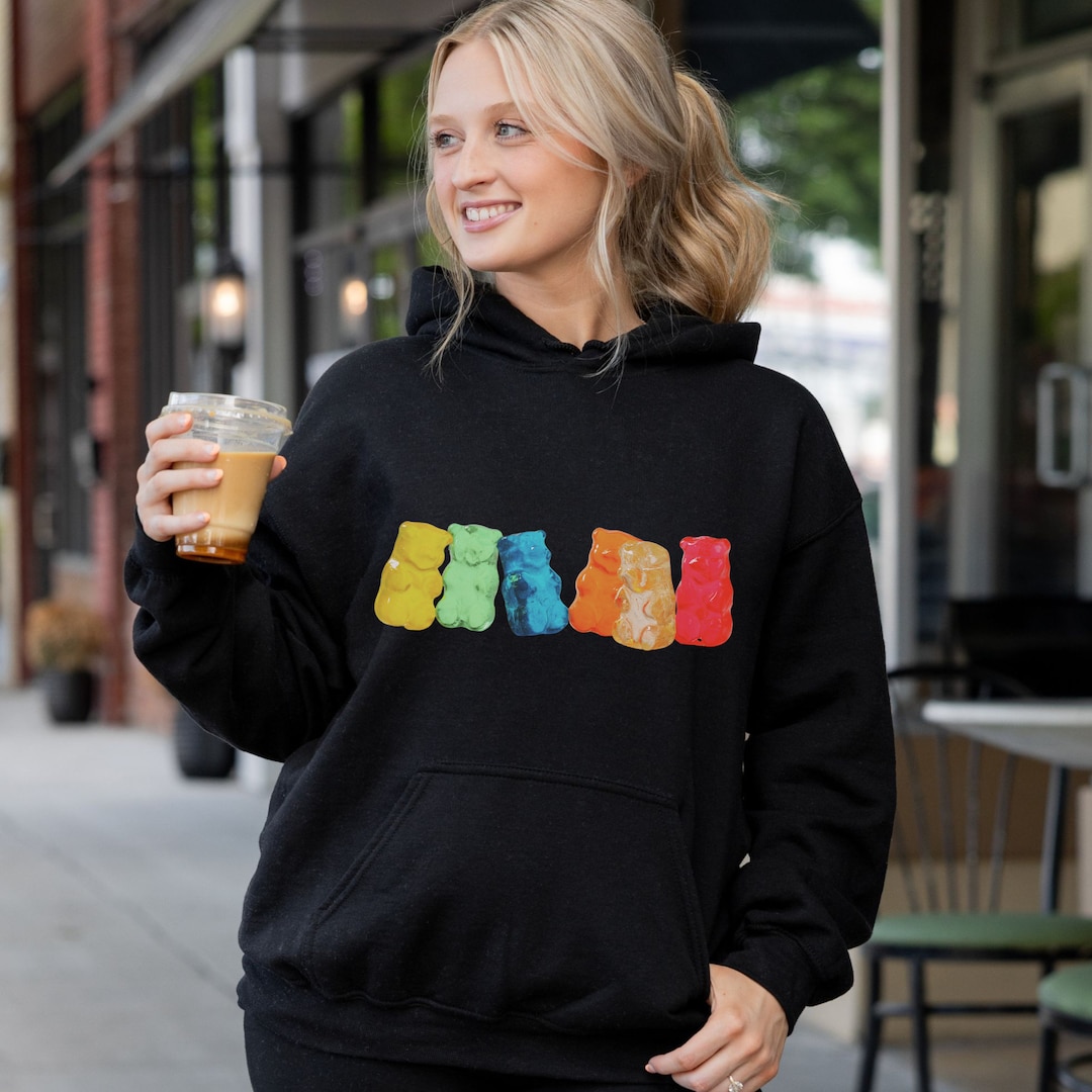 Y2K Aesthetic Gummy Bear Hoodie, Oversized Hoodie, Candy Lover Gifts ...