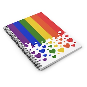Gay Pride Journal Spiral Notebook - Ruled Line, Journal, Rainbow Cover ...