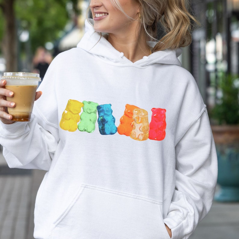 Y2K Aesthetic Gummy Bear Hoodie, Oversized Hoodie, Candy Lover Gifts ...
