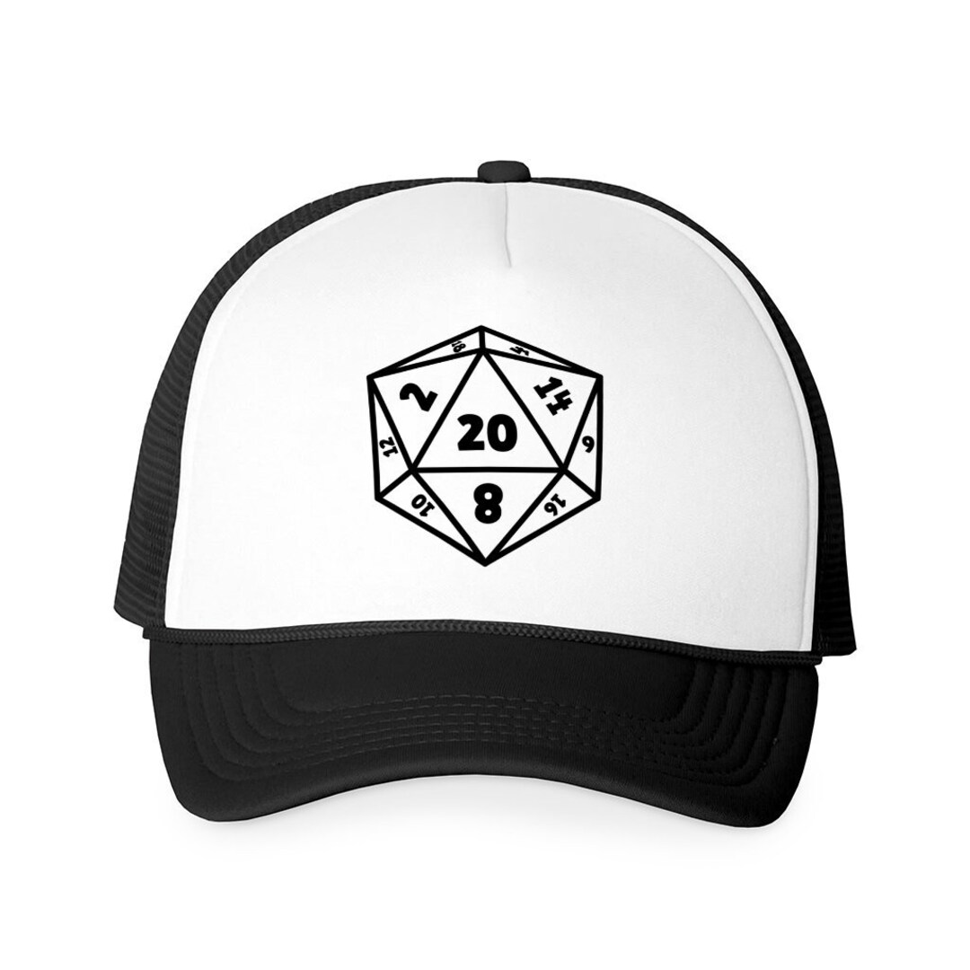 DND Dice Foam Trucker Cap, DND Dice Cap, Dungeons & Dragons DD 20 Dice ...