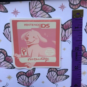 Retro Puppy Game Waterproof Vinyl Sticker - Etsy