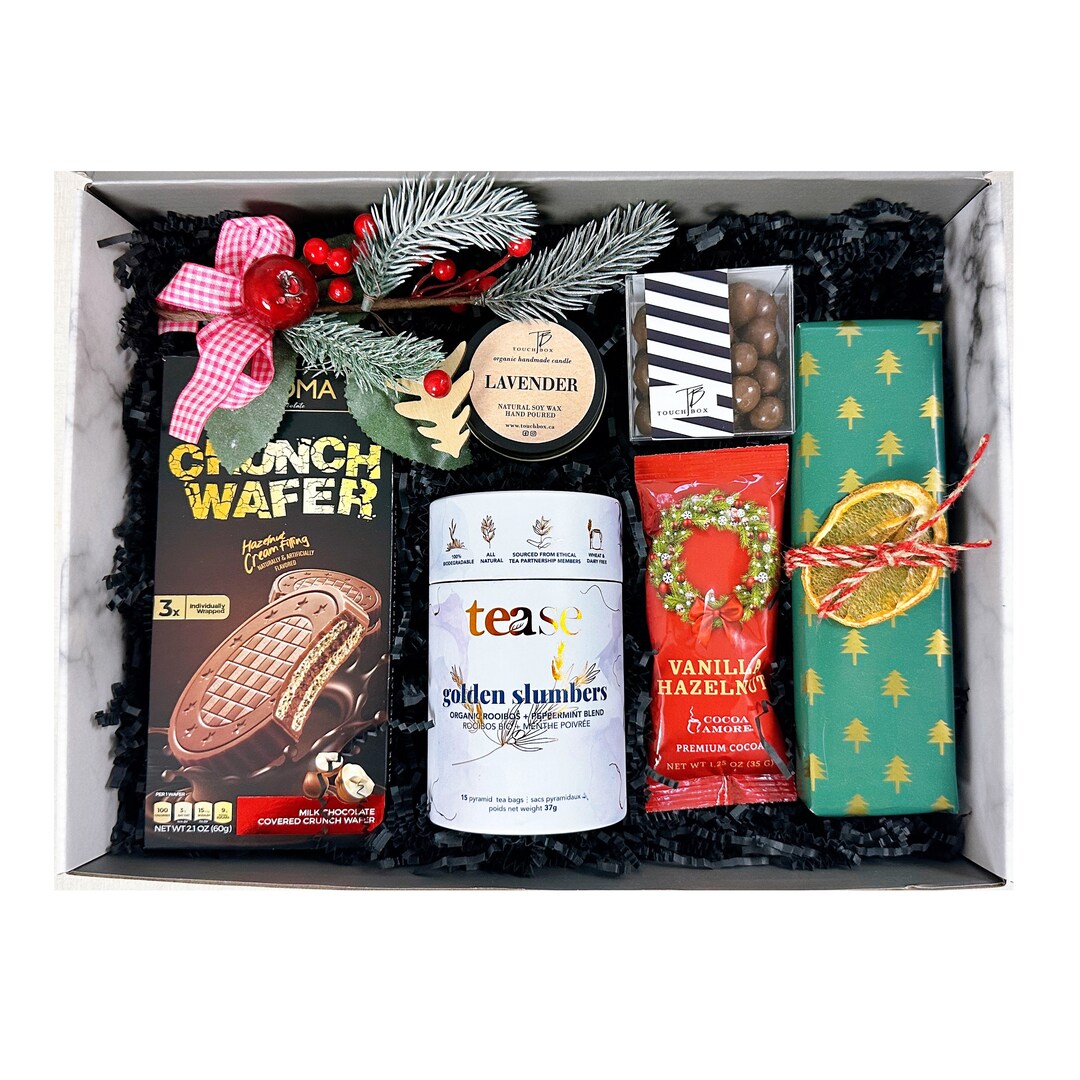 Holiday Gift Box for Couples, Tea Lovers Gift Box, Cozy Winter Care ...