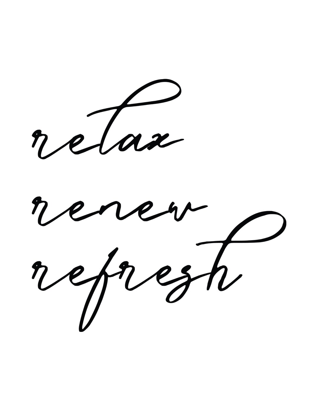 Relax Renew Refresh Digital Download - Etsy