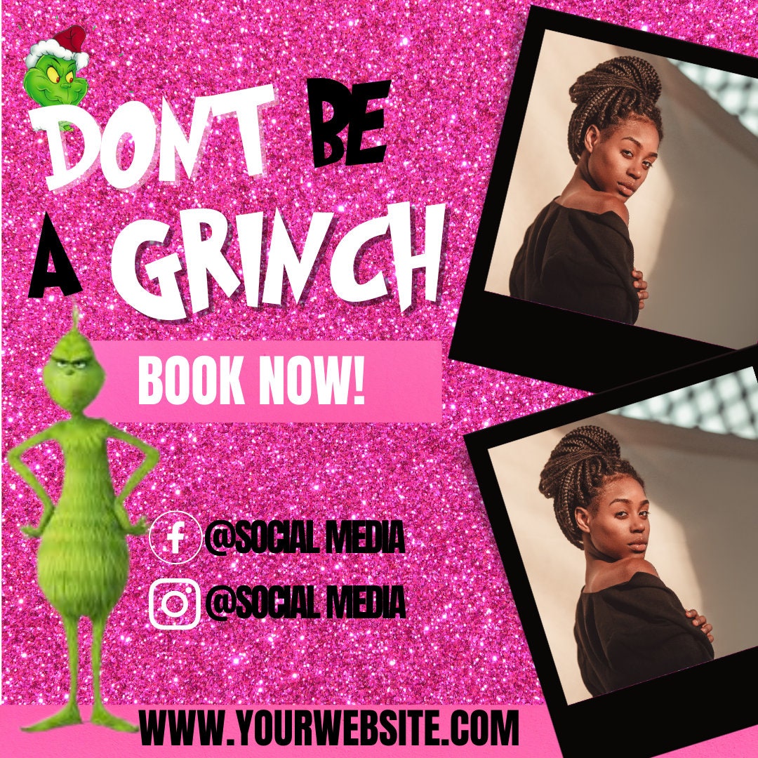 Grinch Social Media Flyer - Etsy