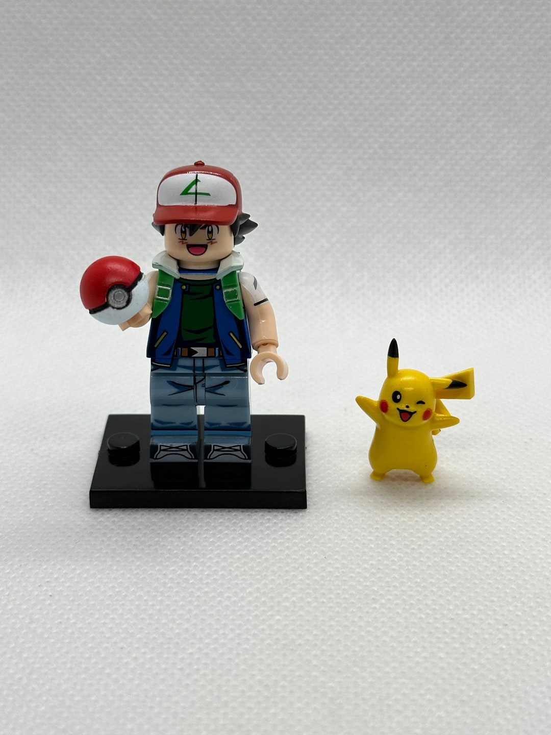 Ash Ketchum Pok.emon Minifigure Building Blocks - Etsy