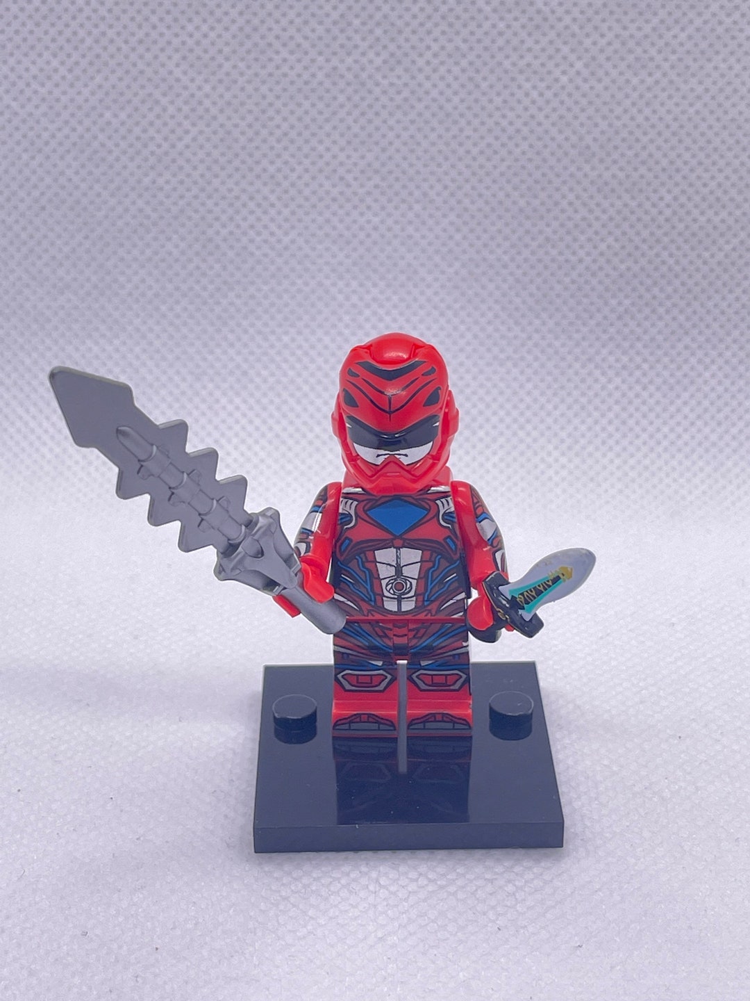 Power Rangers Red Ranger Minifigure Building Blocks - Etsy