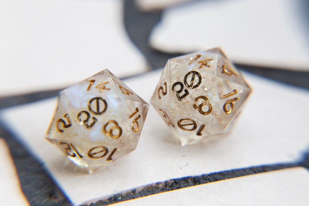 Ethereal Dance D20 Pair: Handmade Resin Dice for Ttrpg/dice for ...