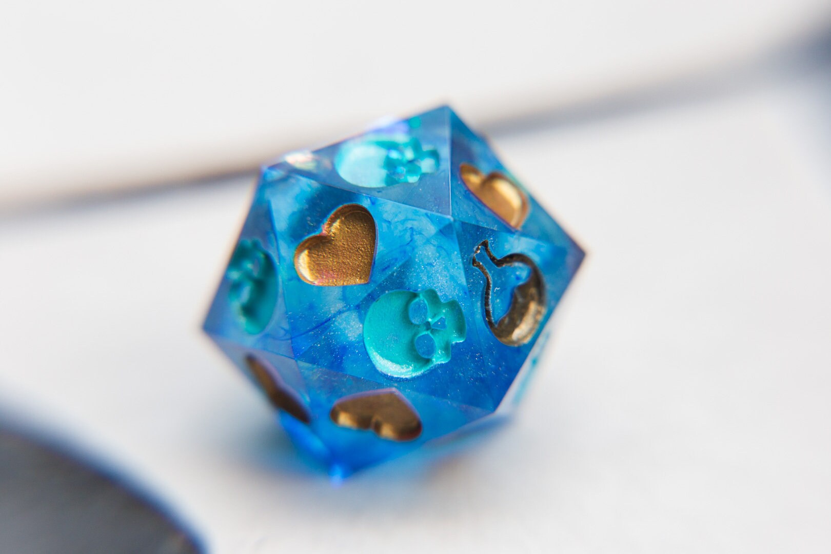 Sunken Treasure Death Save D20: Handmade Resin Dice for Ttrpg/dice for ...