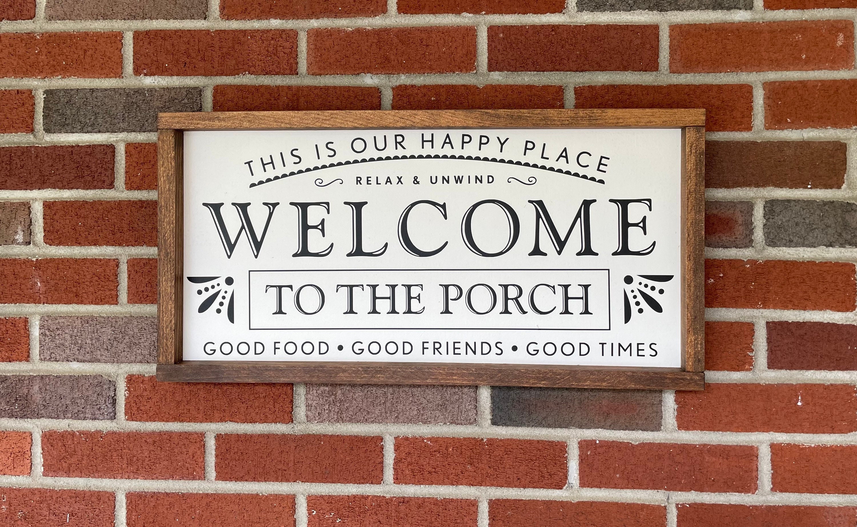 Welcome to Our Porch Sign Wood Sign for Porch Framed Porch - Etsy