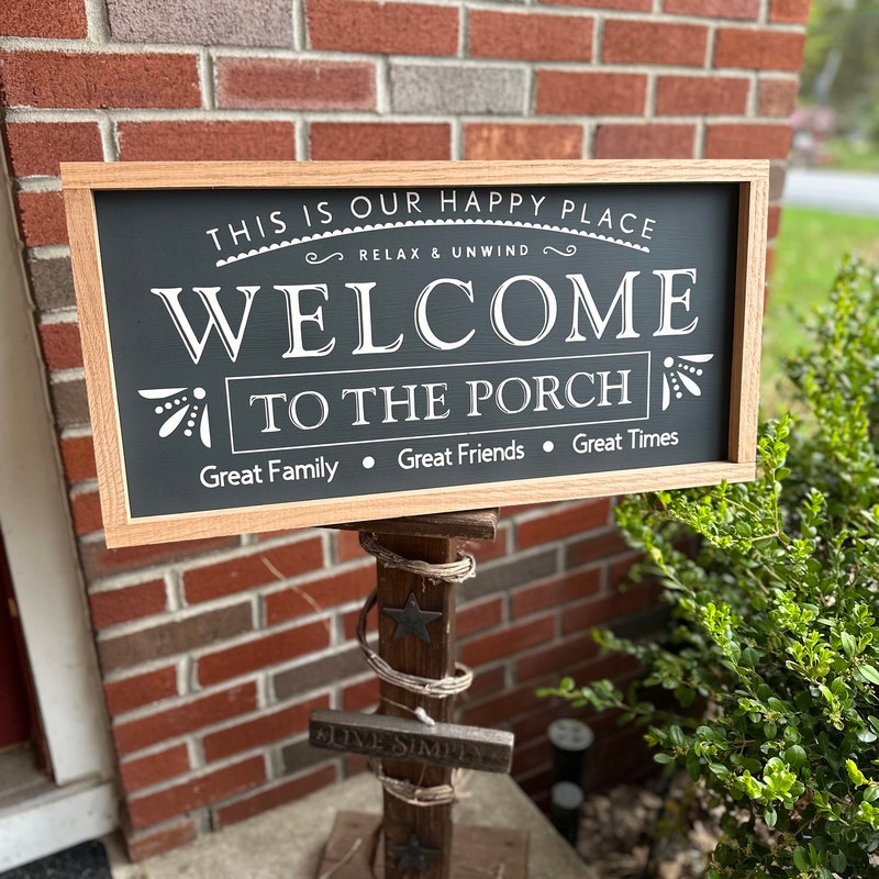 Welcome to Our Porch Sign - Etsy