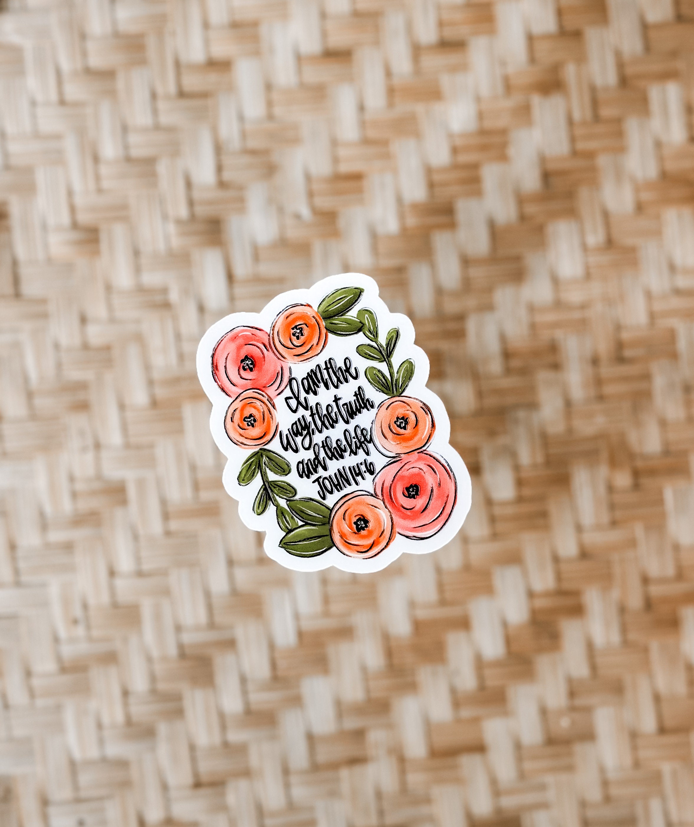 John 14:6 Scripture Decal Bible Verse Sticker Christian - Etsy