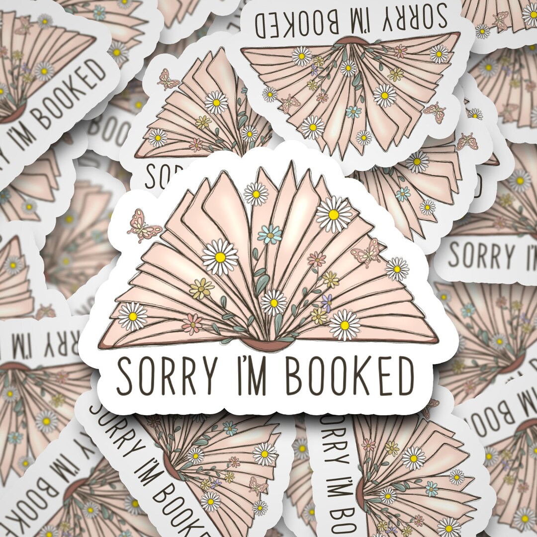 Floral Book Sticker Open Book Sticker Reading Sticker Book - Etsy