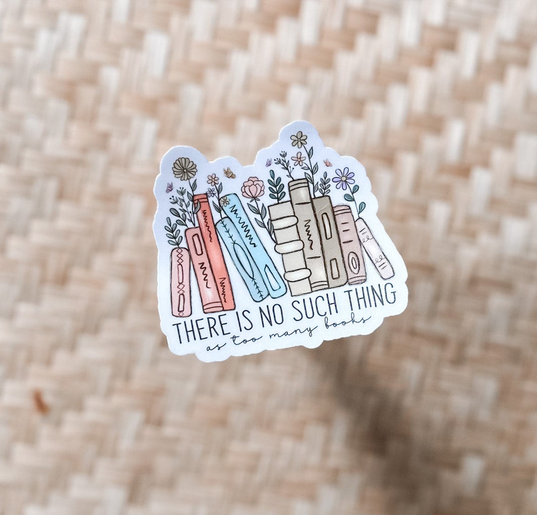 Floral Book Sticker, Open Book Sticker, Reading Sticker, Book Sticker ...