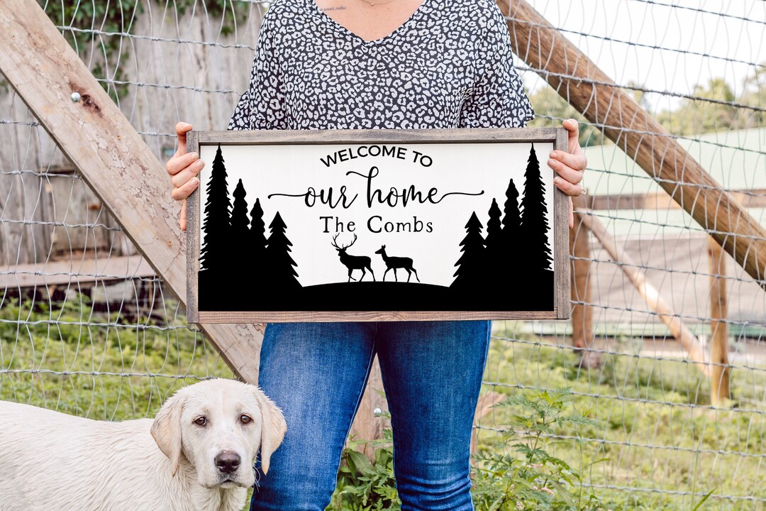 Welcome to Our Home Personalized Sign Wood Sign for Porch - Etsy