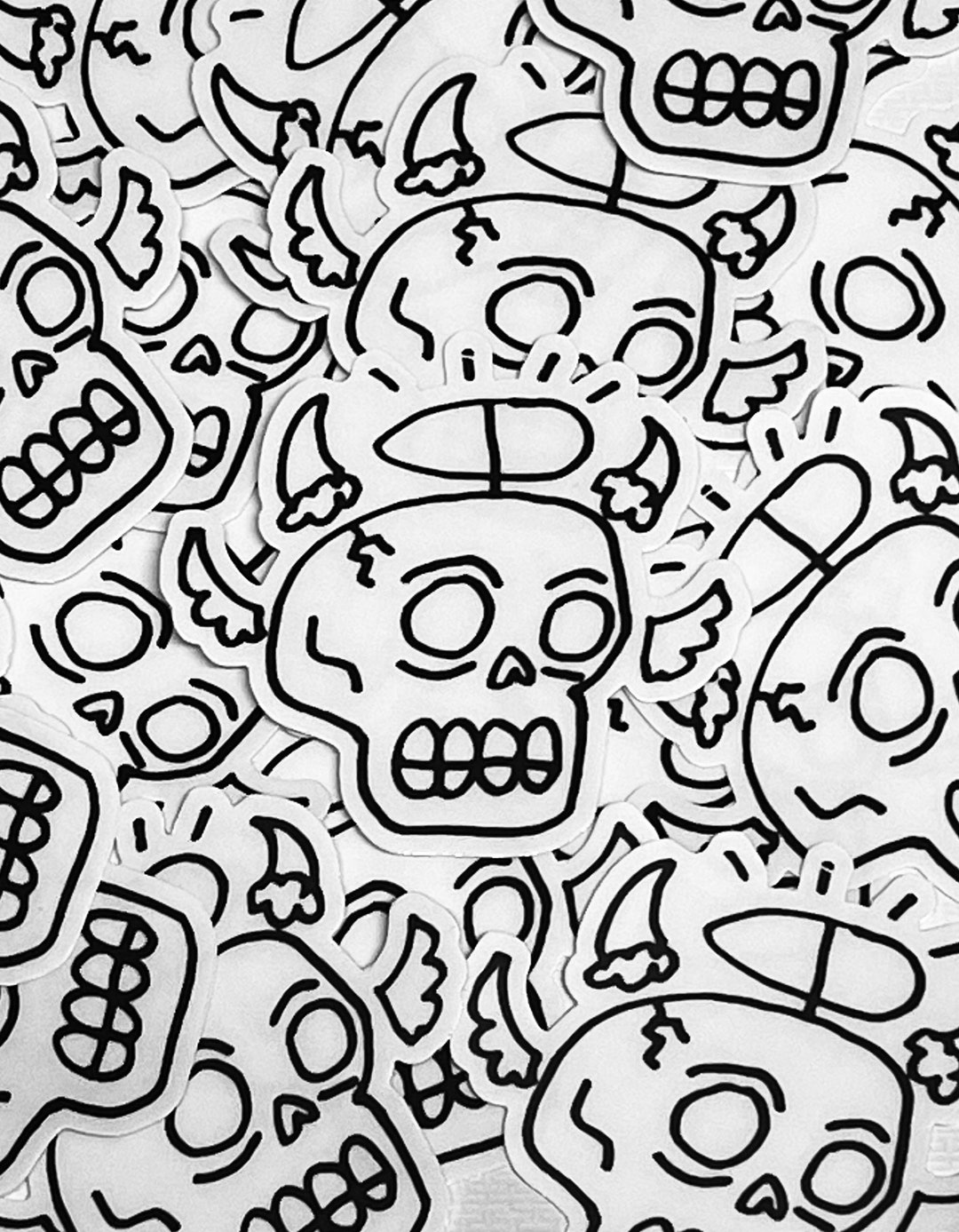 Transparent Skull Sticker! - Etsy
