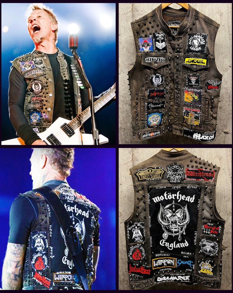 Rare Replica of James Hetfield From Metallica Denim Punk Heavy Metal ...