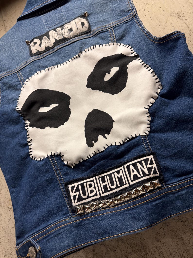 New Custom Misfits Battle Vest. Punk Vest. - Etsy