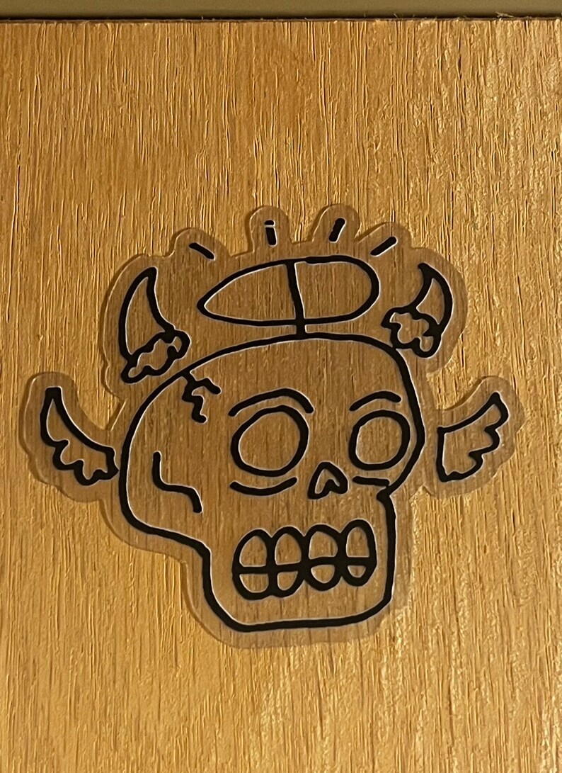 Transparent Skull Sticker! - Etsy