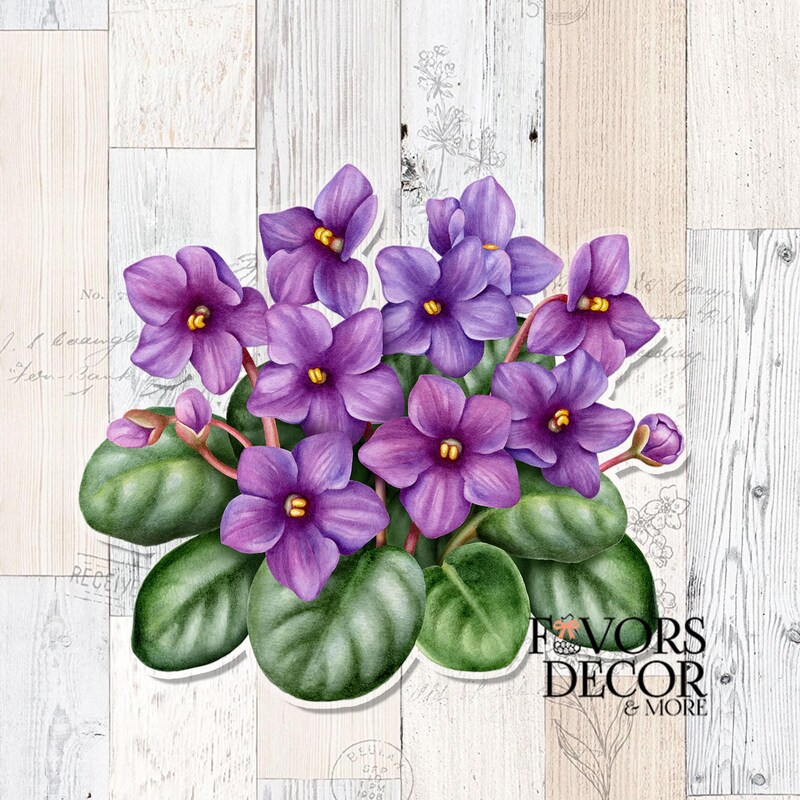 Violet Flower Decal - Etsy