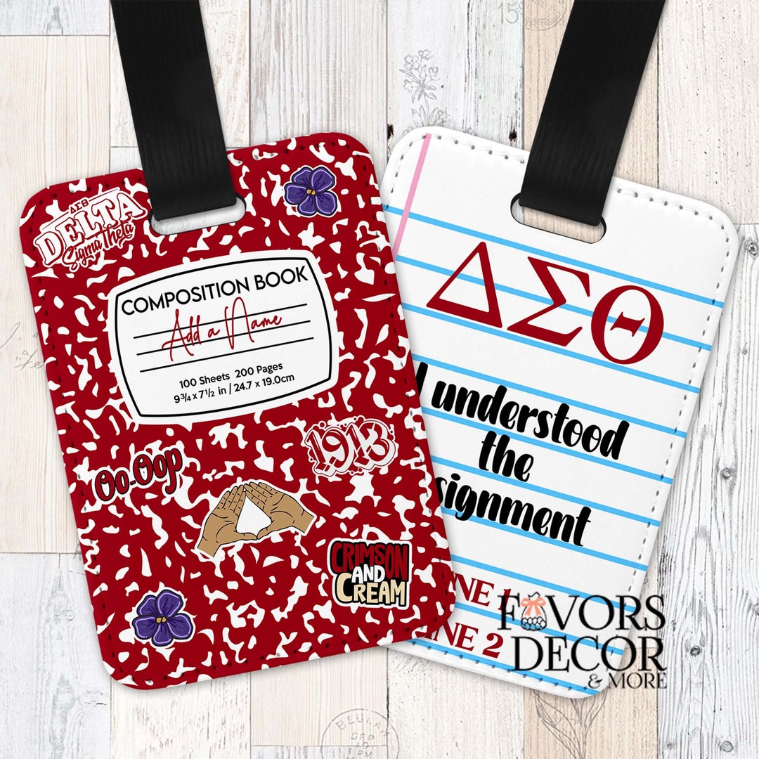 Delta Sigma Theta Composition Notebook and Stickers printed Image ...