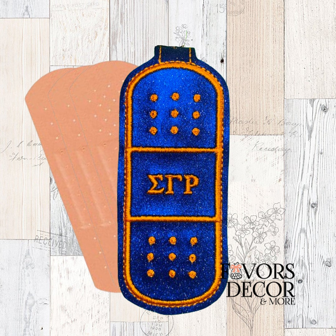 Sigma Gamma Rho Bandage Case, Blue and Gold Bandage Holder, Bandage ...