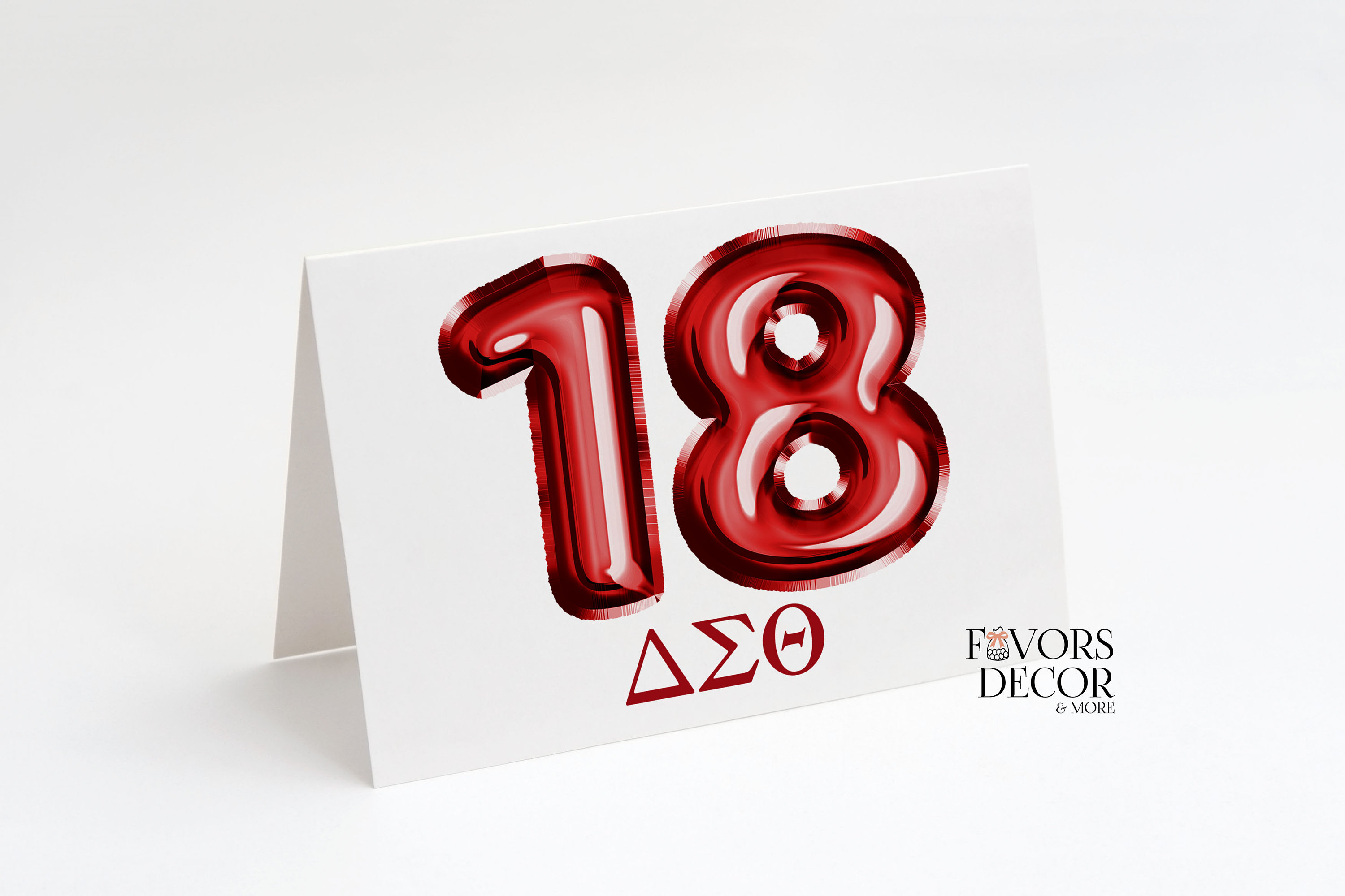 Sorority Balloon Line Number Folded Notecards - Delta Sigma Theta ...
