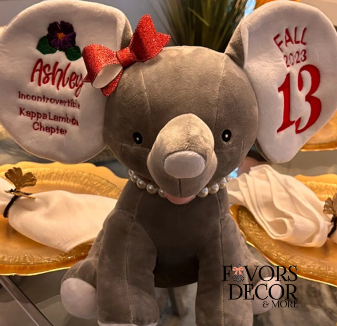 ORIGINAL Plush Delta Sigma Theta Personalized Sorority Elephant ...
