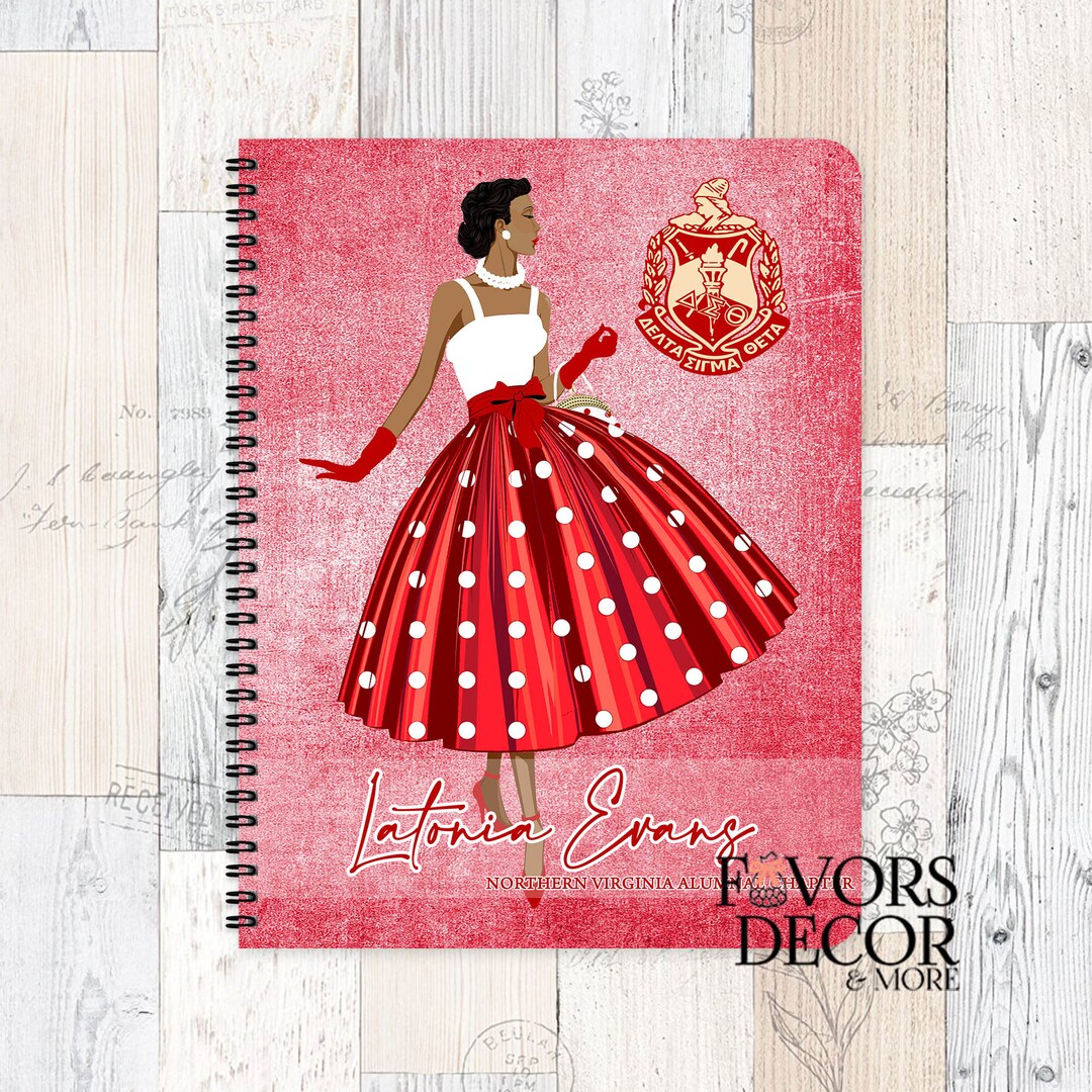 Personalized Sorority Notebook With Reusable Covers Delta Sigma Theta ...