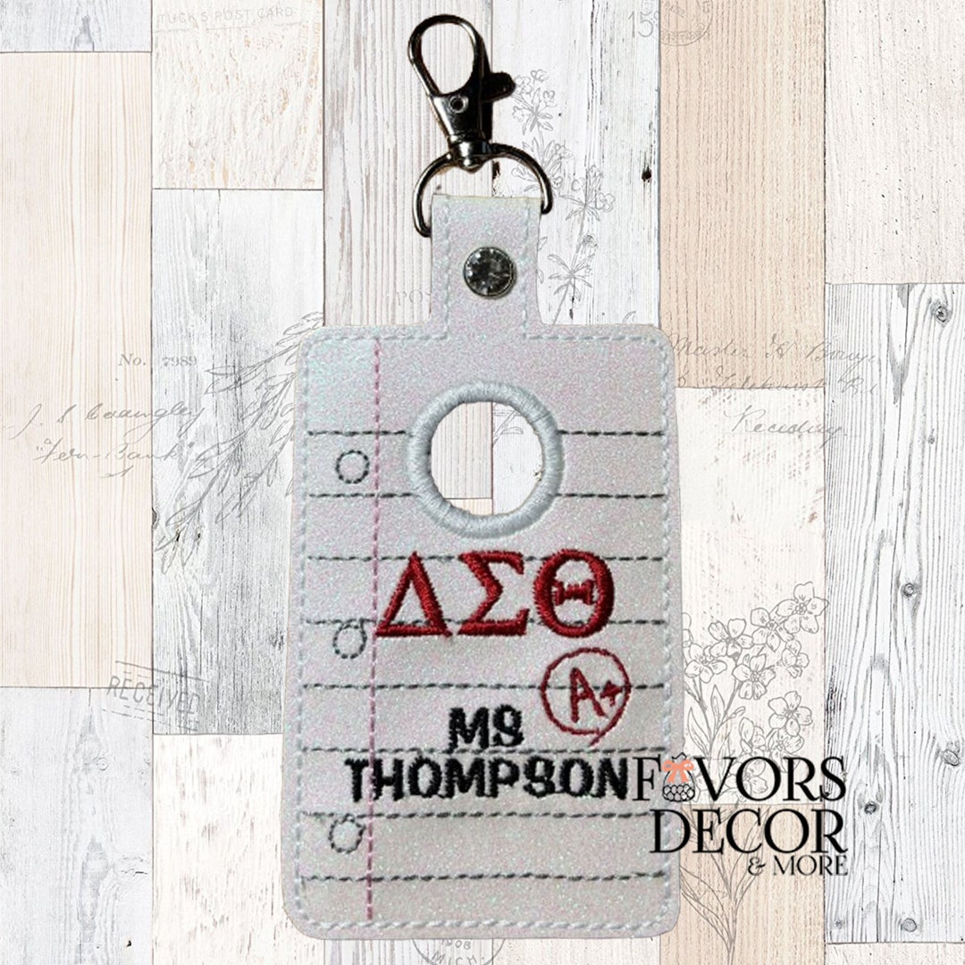 Delta Sigma Theta Alarm ID Badge Holder, Alarm Holder Key Ring ...