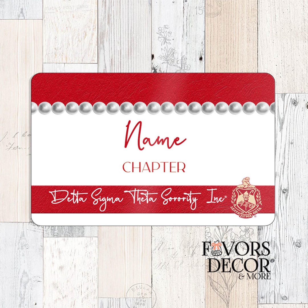 Personalized Delta Sigma Theta Name Badge With Magnetic Backing. Need ...