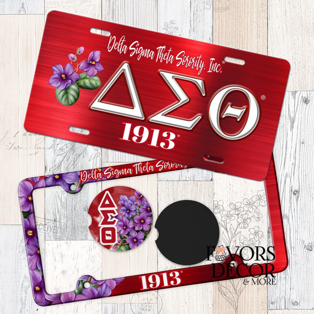Delta Sigma Theta Sorority Car Bundle – Personalized Frame, License ...
