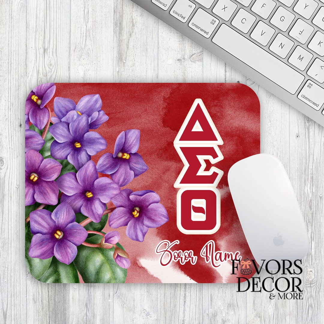 Delta Sigma Theta Sorority African Violets Mouse Pad, Delta Desk ...