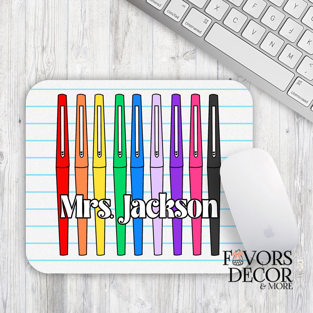 Personalized Teacher Flair Mouse Pad Custom Mouse Pad Desk Accessories ...