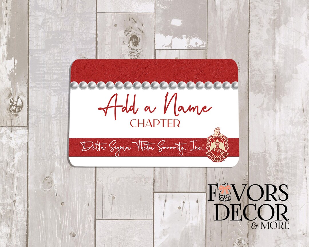 Personalized Delta Sigma Theta Name Badge With Magnetic Backing. Need ...