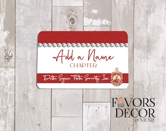 Personalized Delta Sigma Theta Name Badge With Magnetic Backing. Need ...