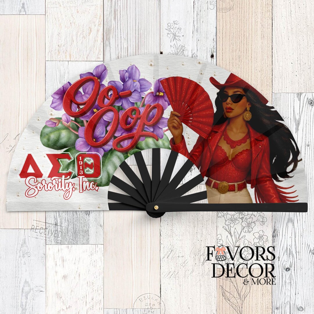 Delta Handheld Clack Fan, Sorority Line Dancing Fan, Delta Sigma Theta ...