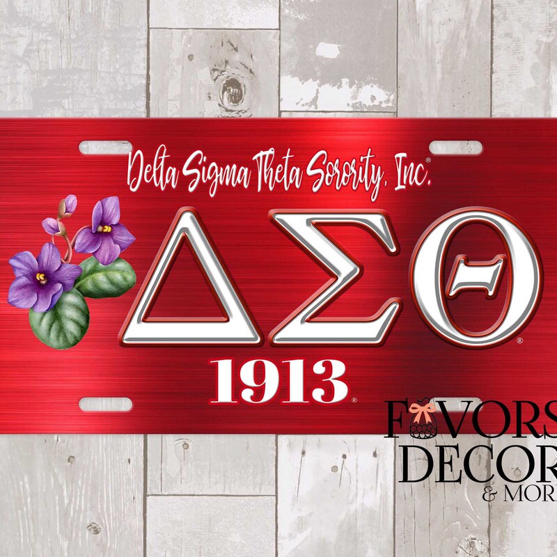 Delta Sigma Theta Sorority License Plate - Etsy