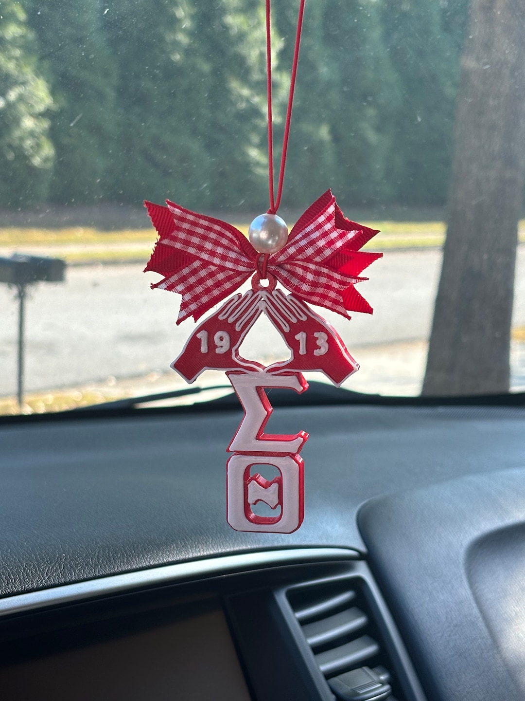Delta Sigma Theta Car Charm, Rearview Mirror Charm, Car Tassel ...