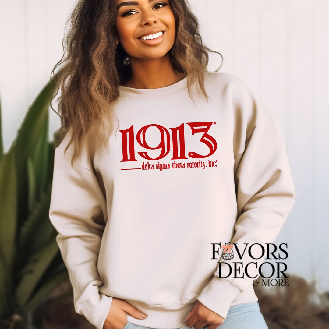 Delta Sigma Theta 1913 Cream Sweatshirt, Delta Sigma Theta Sweatshirt ...