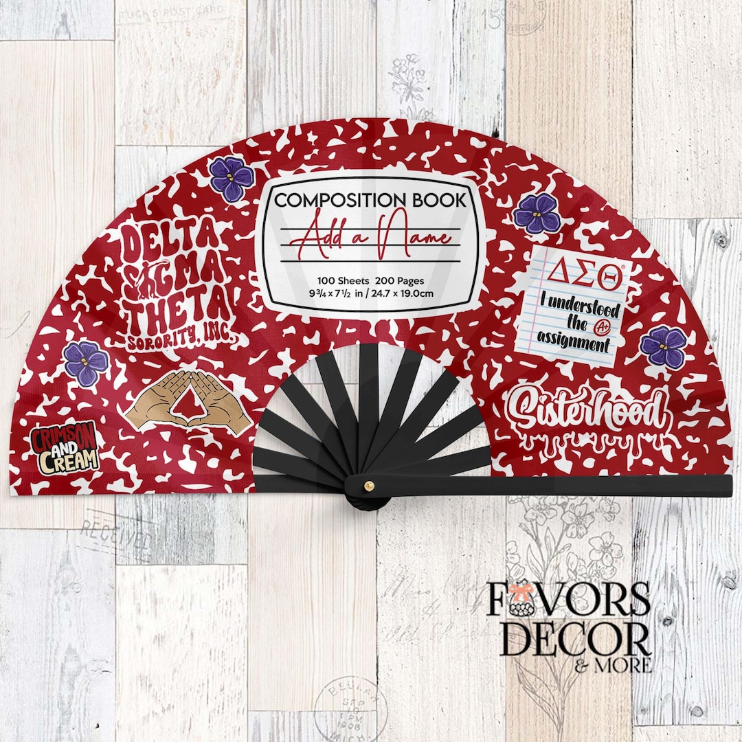Delta Handheld Clack Fan, Delta Sigma Theta Sorority Line Dancing Fan ...