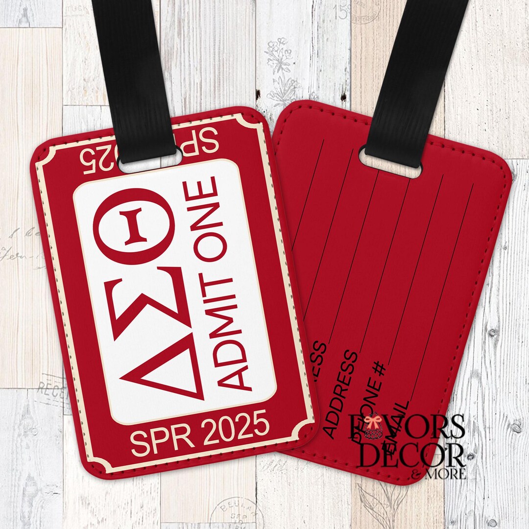 Delta Sigma Theta Admit One Raffle Ticket, Personalized Sorority ...