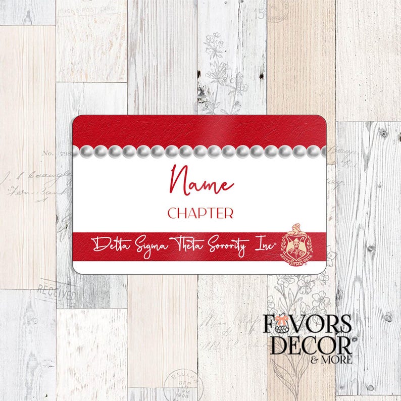 Personalized Delta Sigma Theta Name Badge With Magnetic Backing. Need ...