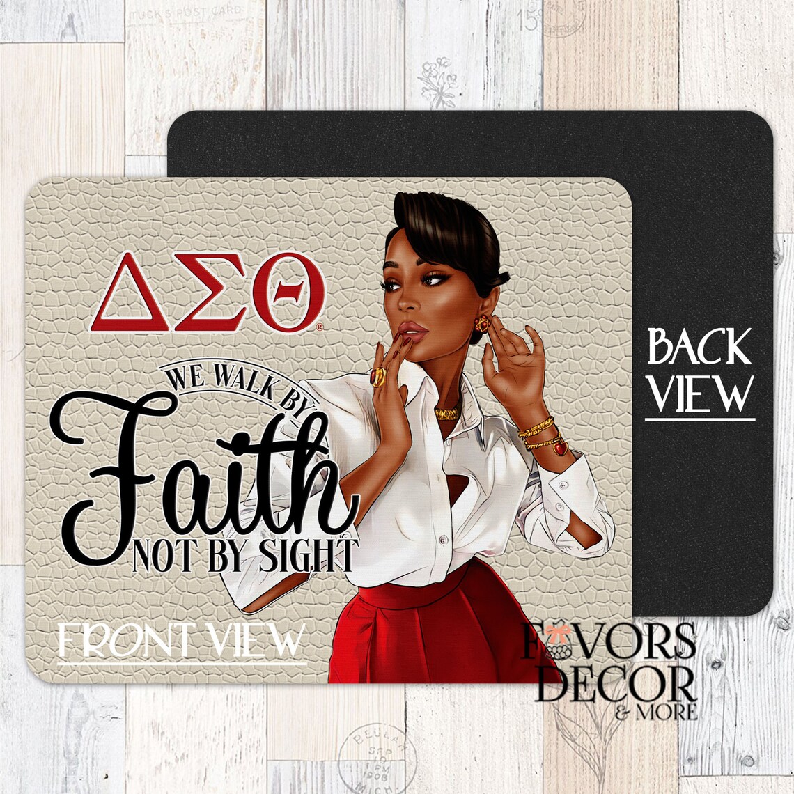 Walk by Faith Not by Sight Delta Sigma Theta Sorority Mouse Pad, Delta ...