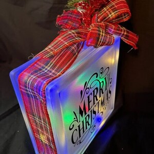 Merry Christmas Glass Block, Winter/christmas Decor, Unique Gift ...