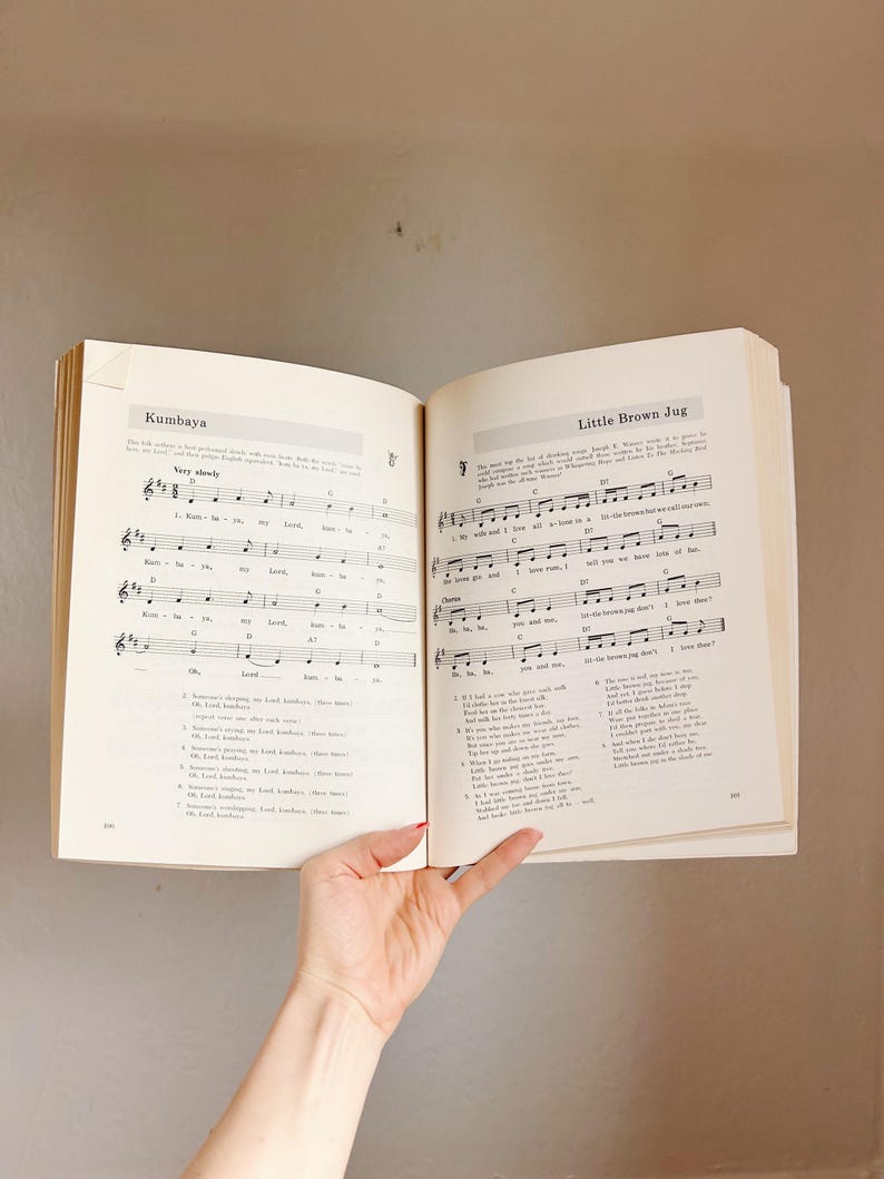 Vintage 1960s Folk Songster by Leon and Lynn Dallin Softcover Song Book ...