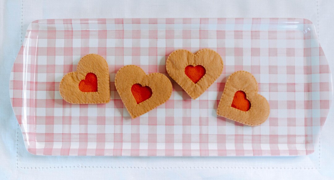 Felt Raspberry Sandwich Cookies - Etsy