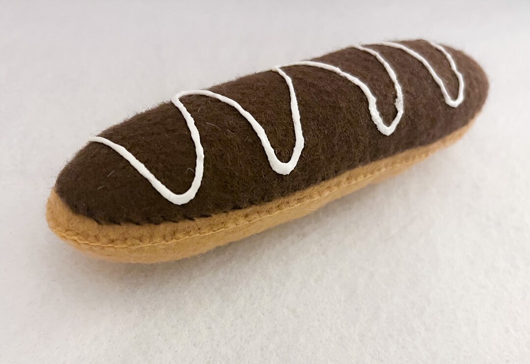 Felt Stuffed Chocolate Eclair - Etsy