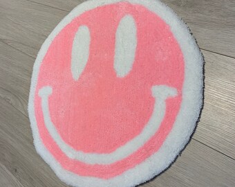 Pink Smiley Pillow - Etsy