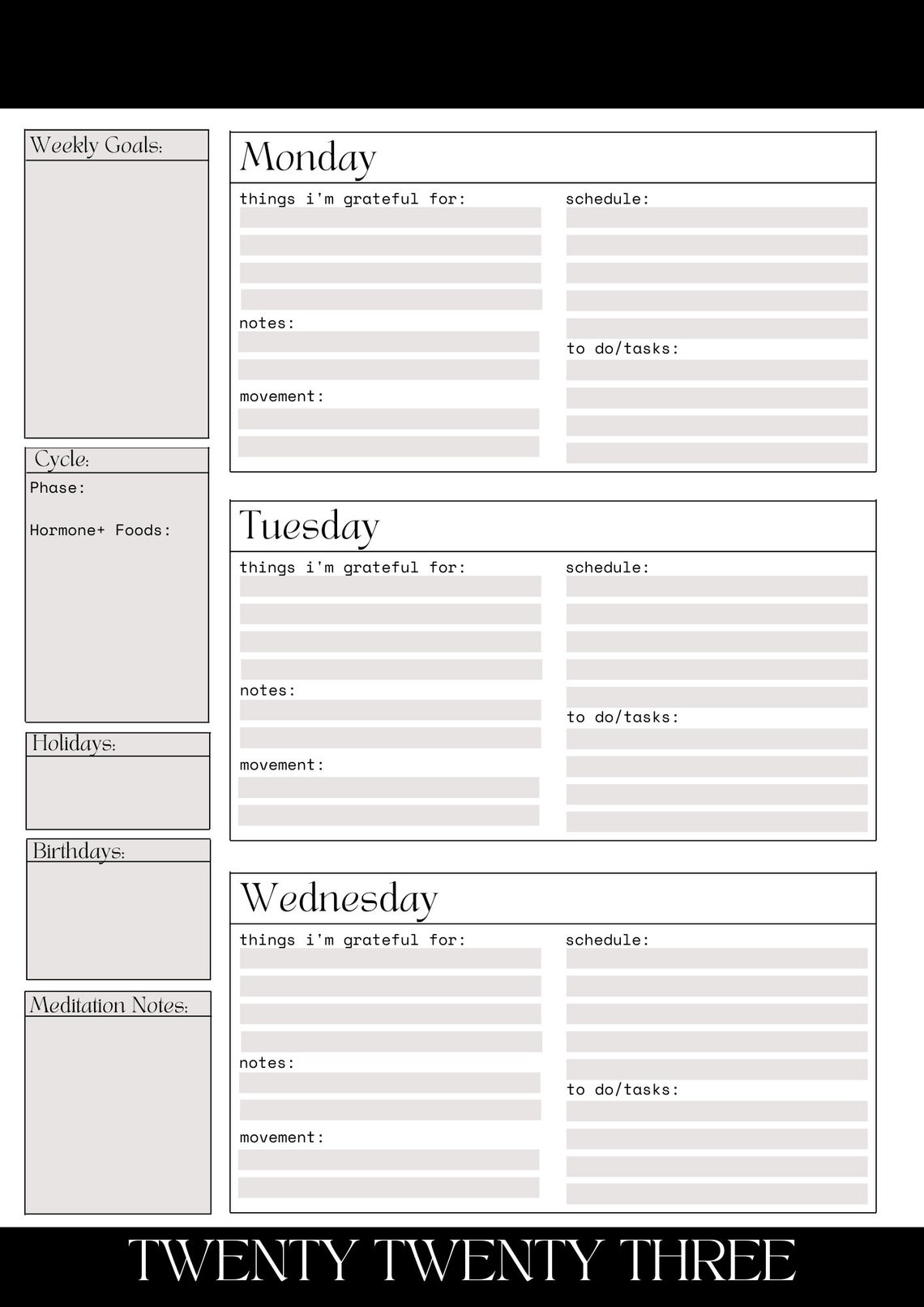 Printable 2022 2023 Wellness Planner Best Self Planner Etsy de printable-2022-2023-wellness-planner-best-self-planner-etsy-de